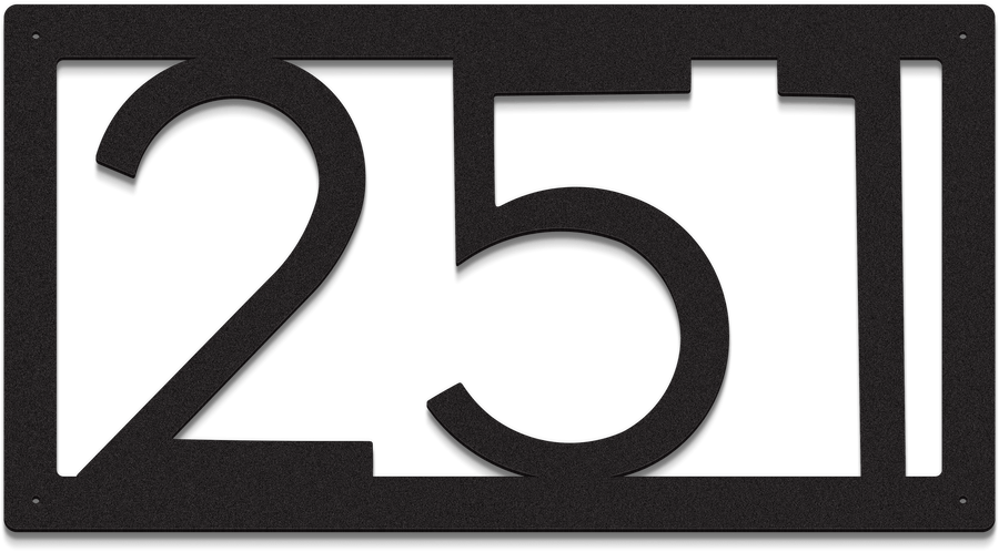 3 Digit Modern Address Plaques - Personalized Condo or Apartment Addre ...