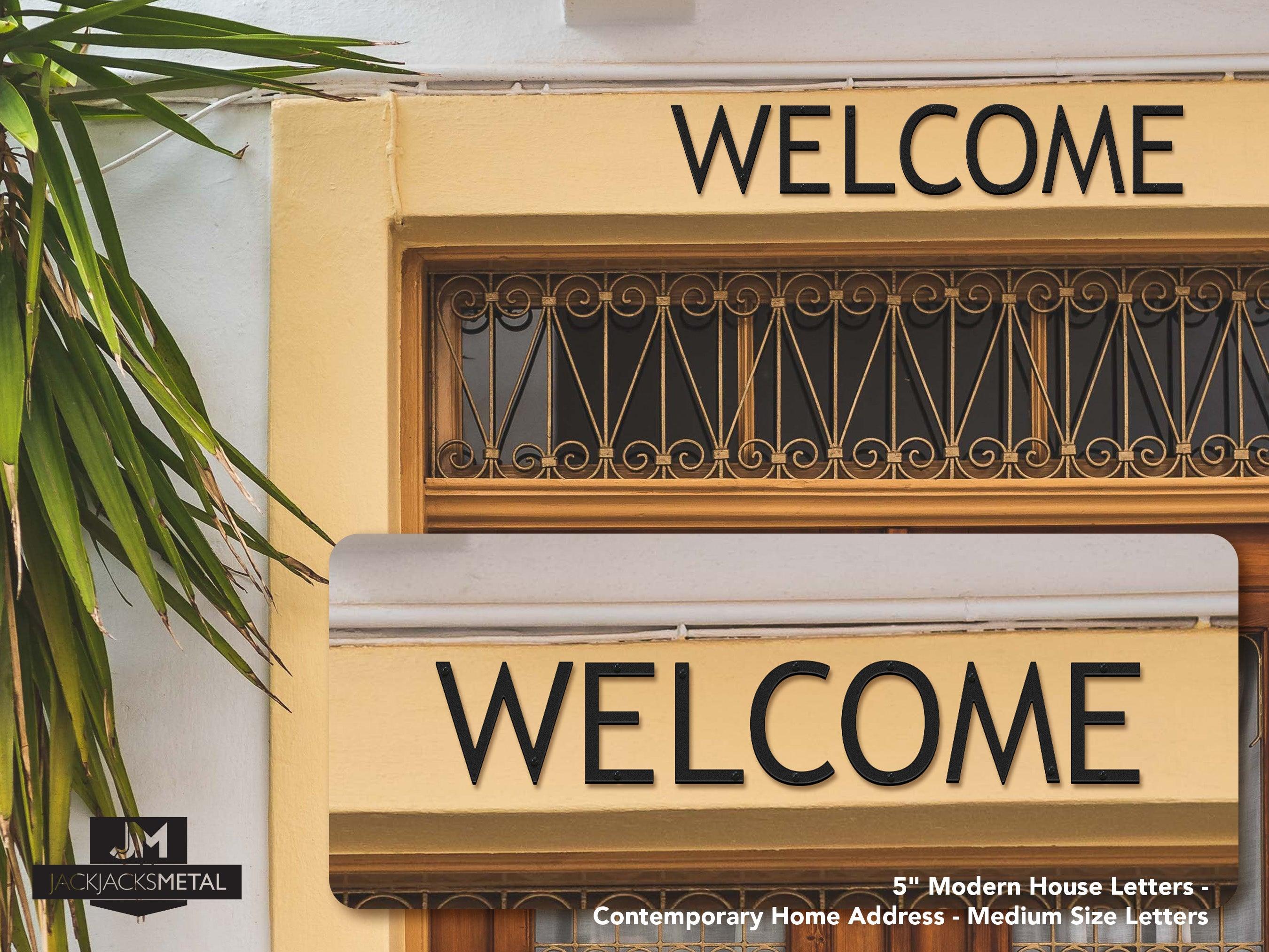 5'' Modern House Letter - Contemporary Home Address -Medium Size Lette ...