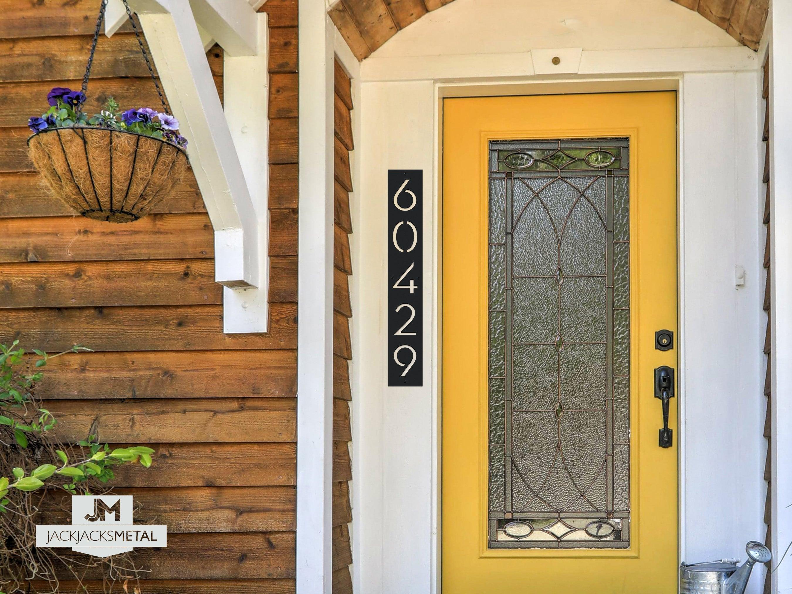 5" wide Vertical Address Plaques- Custom Metal Address Signage- Home A ...