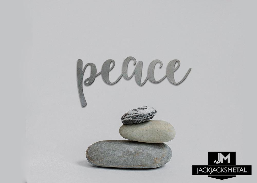 Peace Word Wall Art Sign – JackJacks Metal
