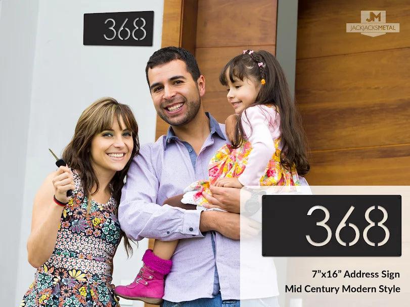 Rectangle Address Plaques - Custom Metal Address Signage -Modern Class ...