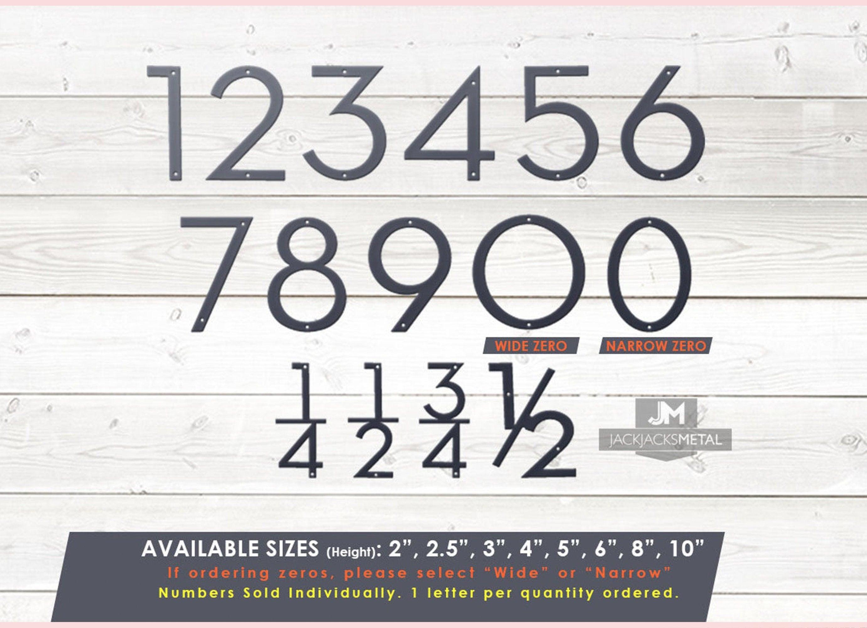 3 inch Modern House Number - Metal Address Number and Letter - Street ...