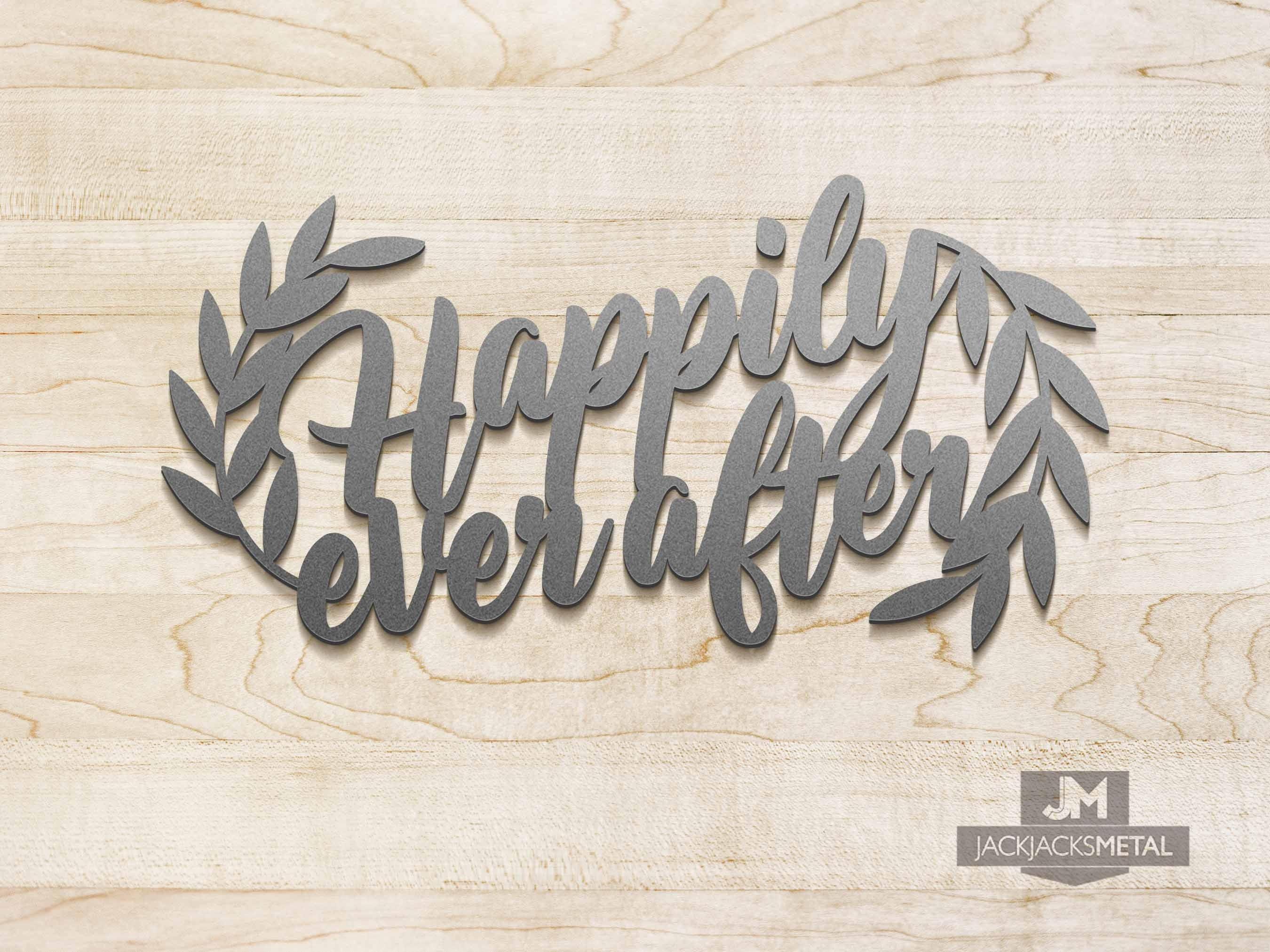 Happily Ever After Sign - Wedding Reception - Marriage Sign Metal - La ...